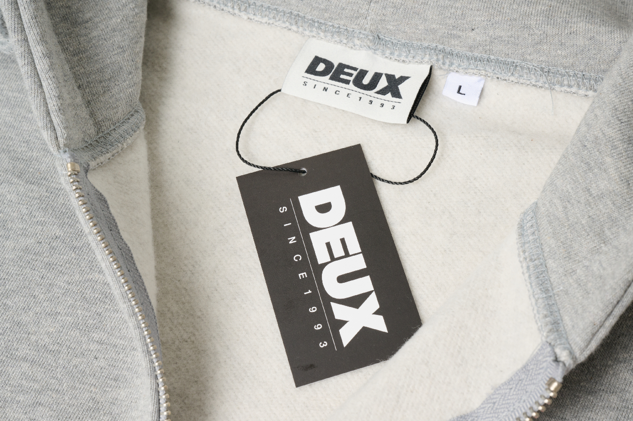 Hood ZIP UP_FORCE DEUX_MELANGE GREY