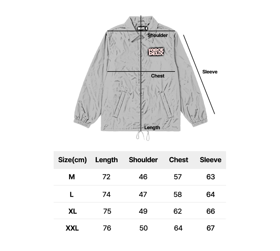 Coach Jacket_FORCE DEUX_RED logo