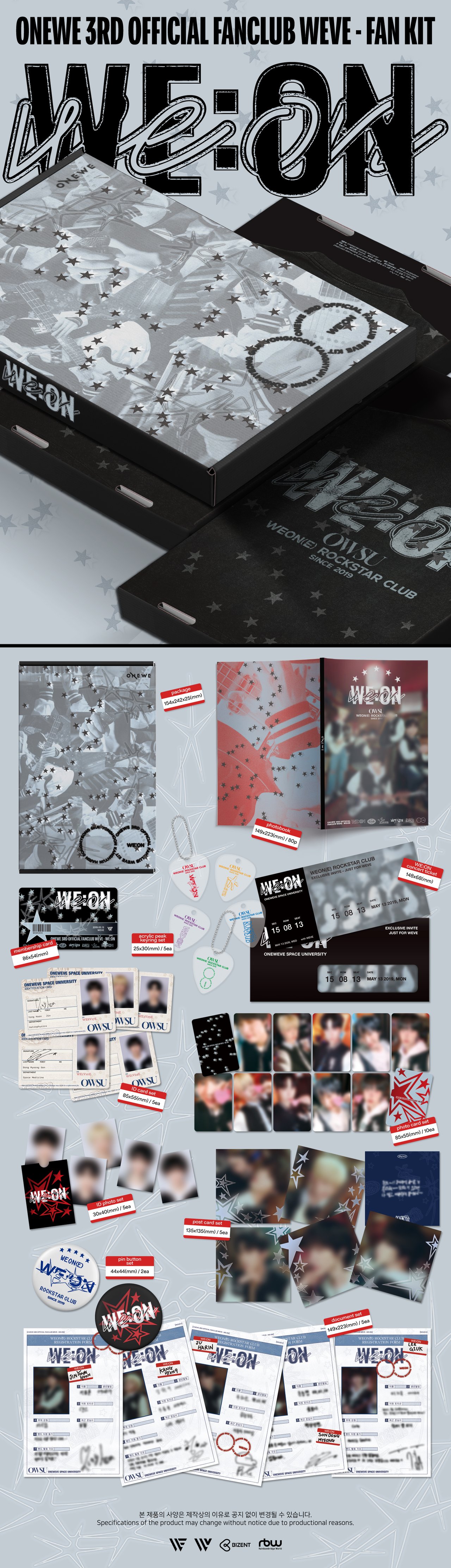 ONEWE 3RD OFFICIAL FANCLUB [WEVE] FAN KIT
