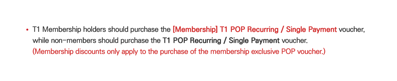 T1 POP Single Payment