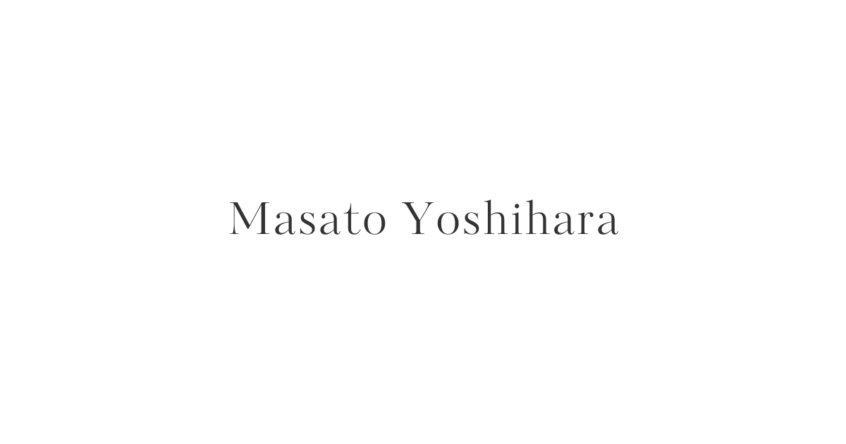MASATO YOSHIHARA GLOBAL OFFICIAL PLATFORM