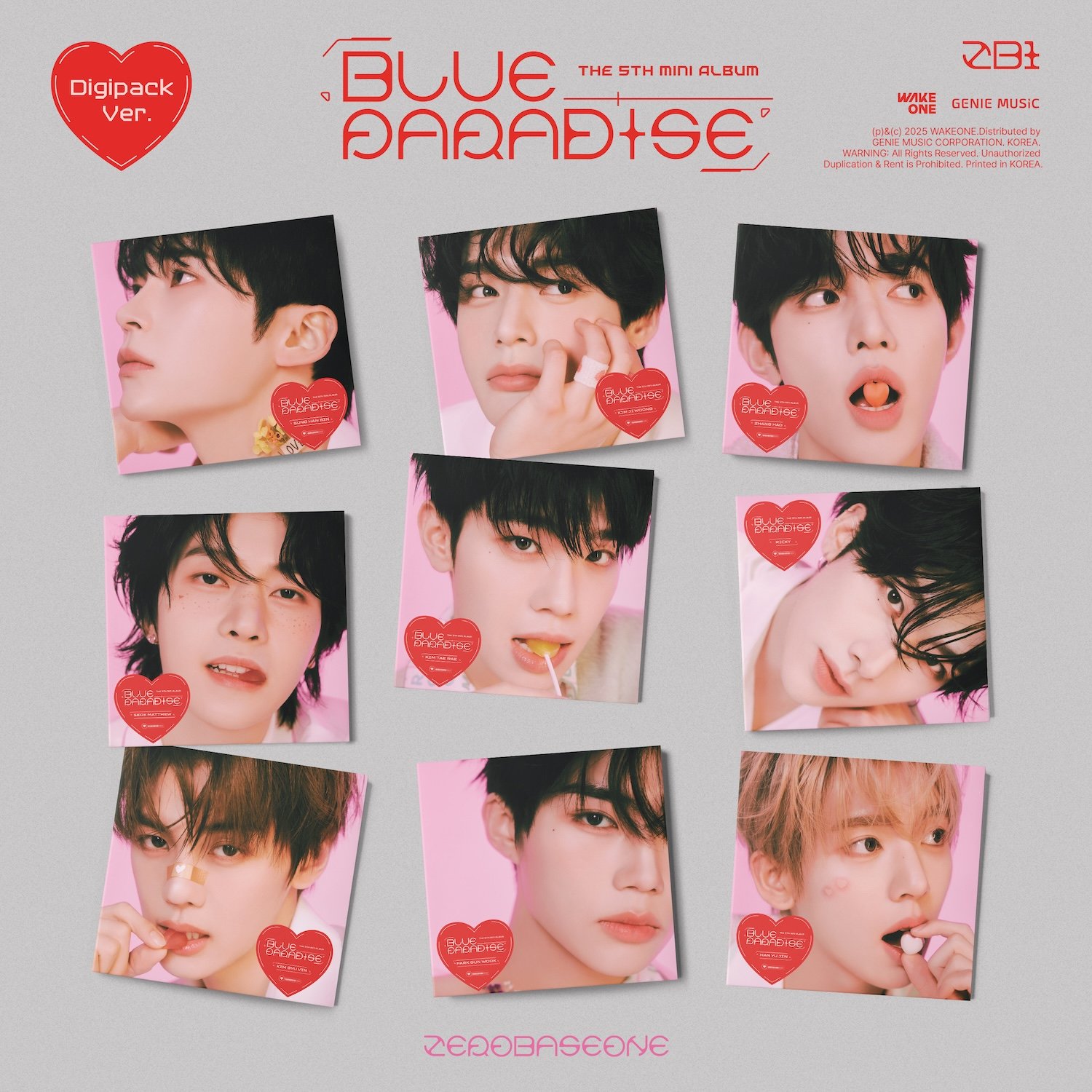 DIGIPACK (Random 1 out of 9) ZEROBASEONE The 5th Mini Album [BLUE PARADISE]