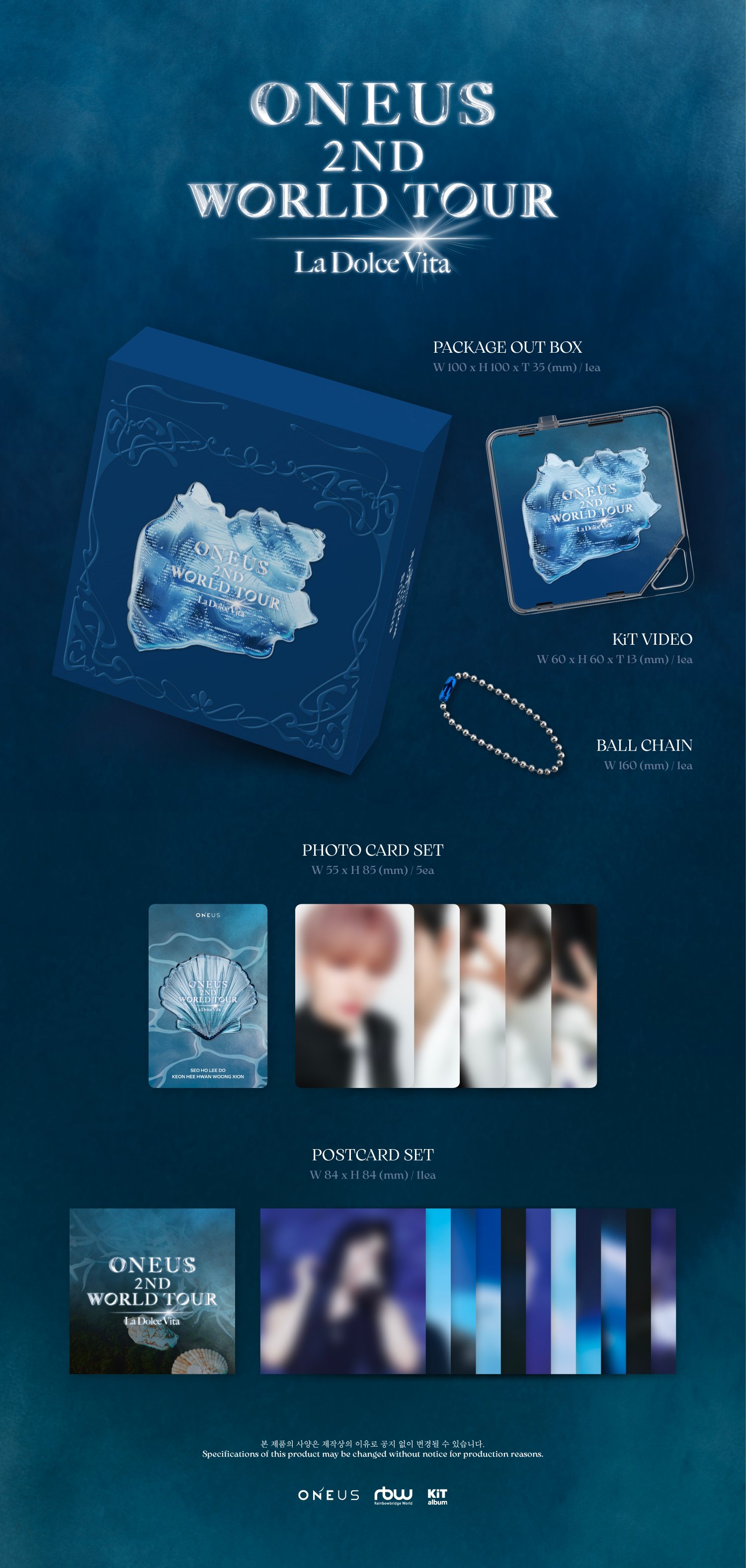 원어스(ONEUS) [[ONEUS] 2ND WORLD TOUR ‘La Dolce Vita’ CONCERT KiT] Bizent몰 ...