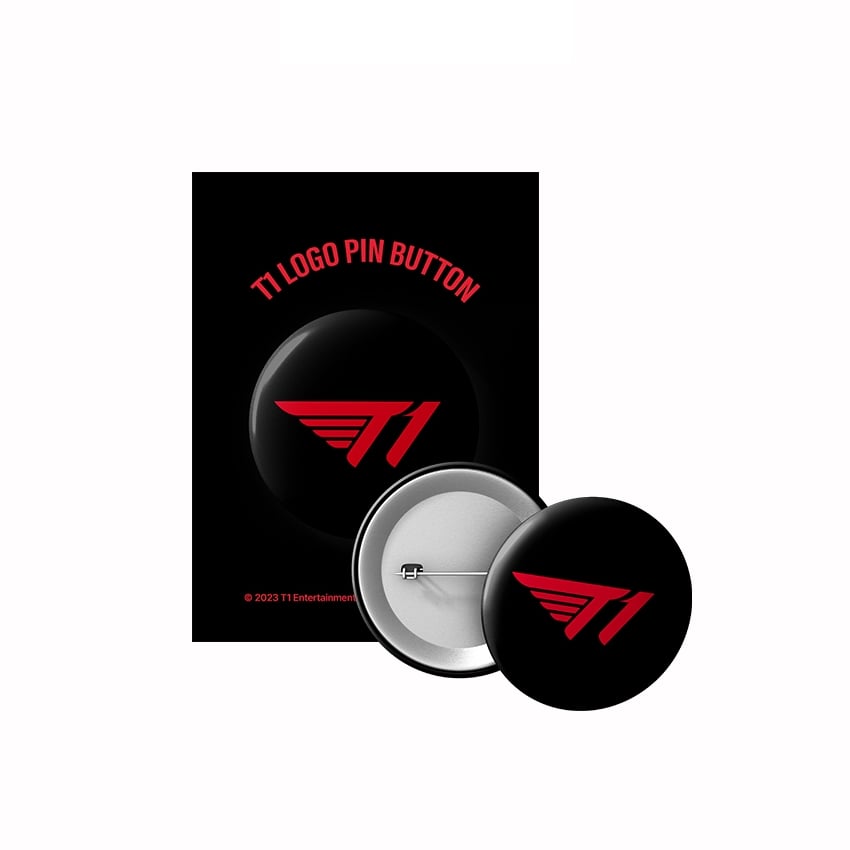 T1 Logo Pin Button